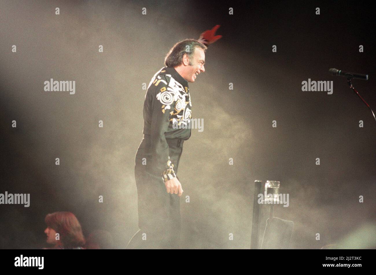 Singer Neil Diamond, pictured in concert at the Birmingham NEC. 7th ...