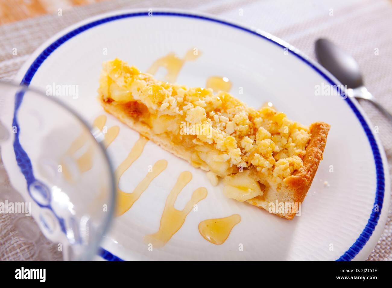 Traditional dessert of European cuisine is apple pie Stock Photo - Alamy