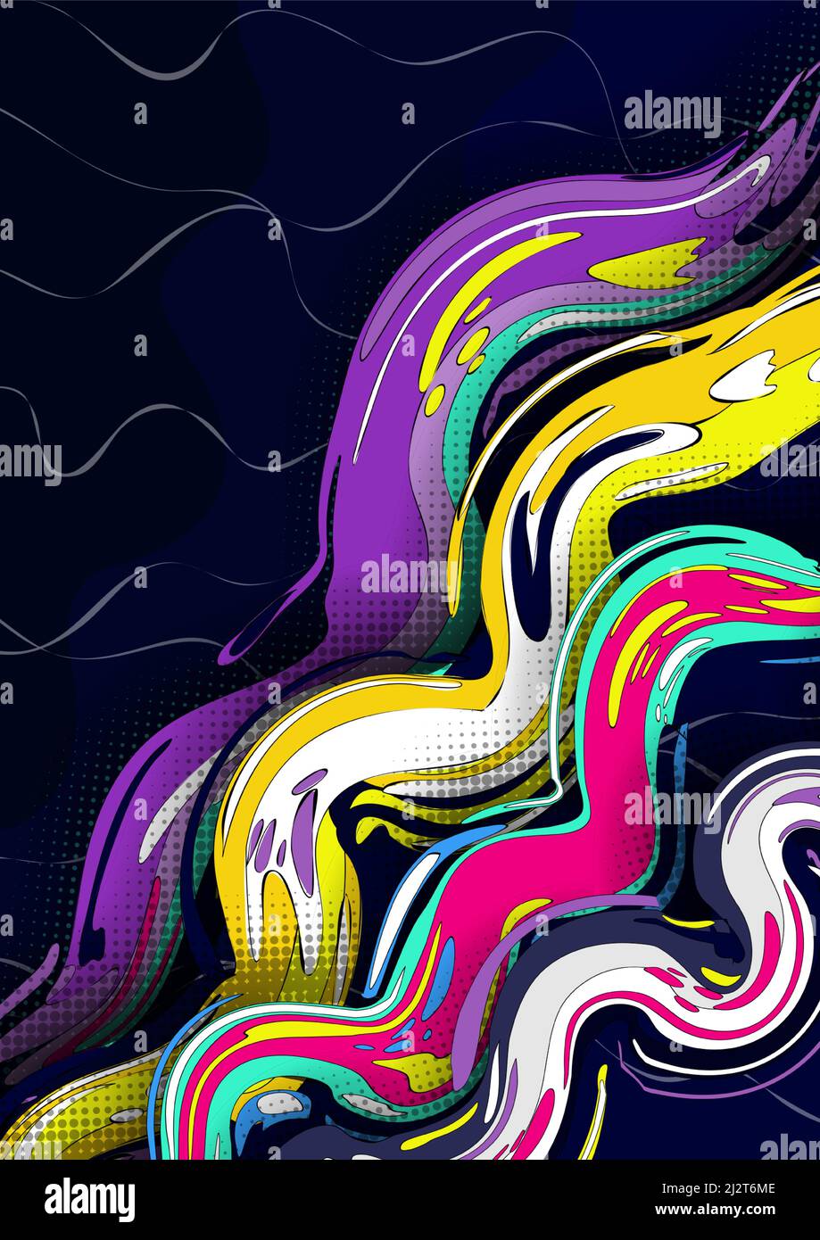 Color Liquid Wave and flow background. Abstract colorful shape Stock Vector Image & Art - Alamy