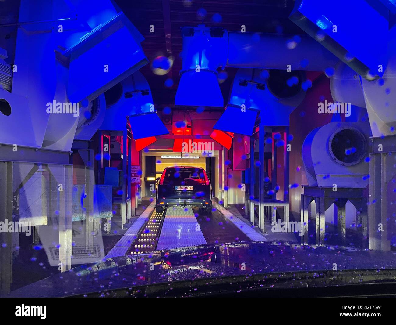German experience car wash in action. Colourful experience Stock Photo ...