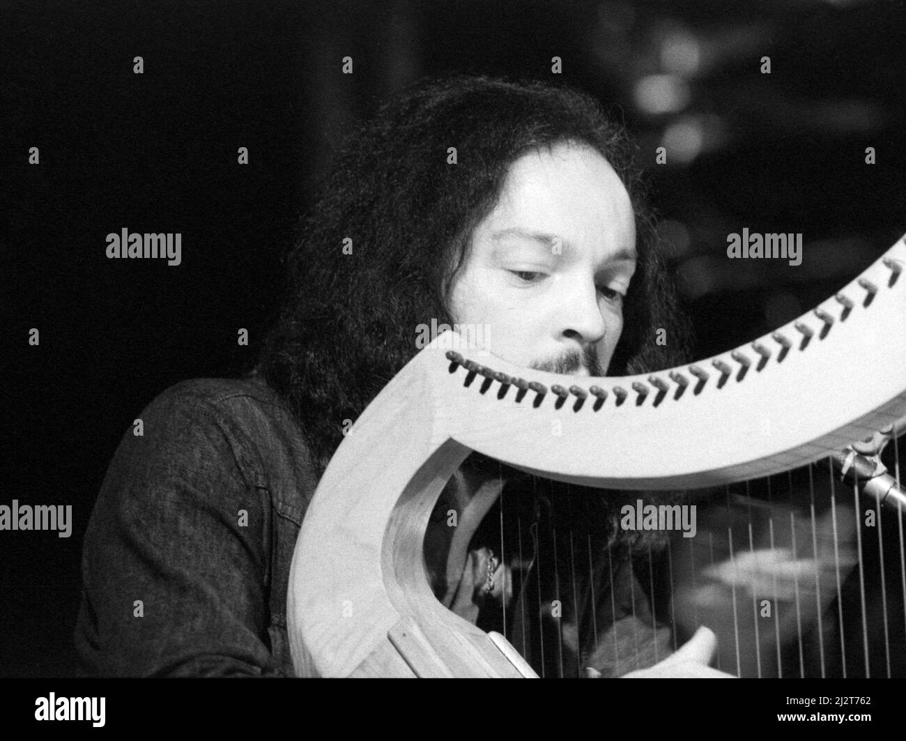 French musician and singer Alan Stivell performng at the July Wakes ...