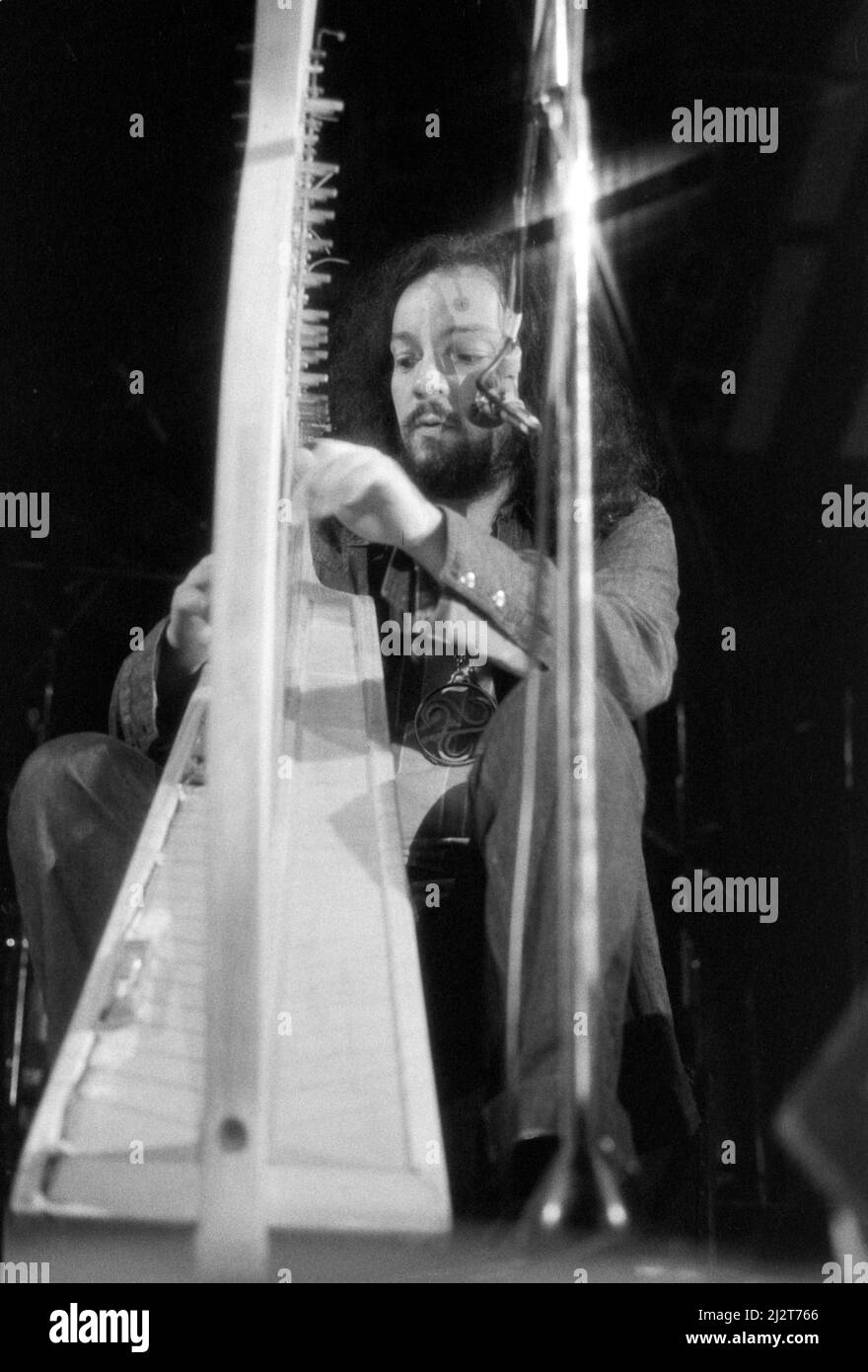 French musician and singer Alan Stivell performng at the July Wakes ...