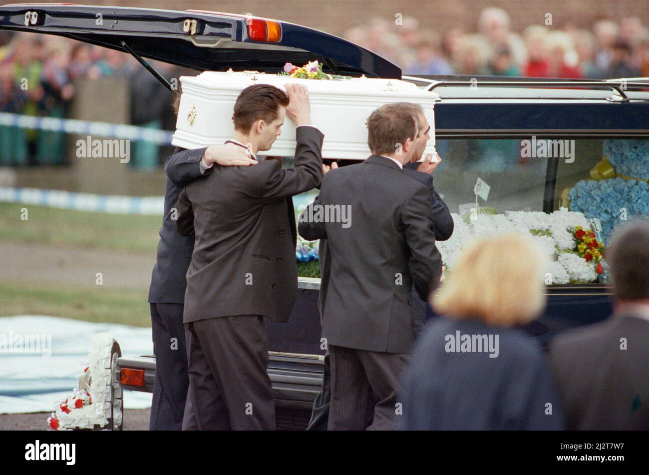The funeral of James Bulger, Sacred Heart Church, Kirkby. Ralph Bulger ...