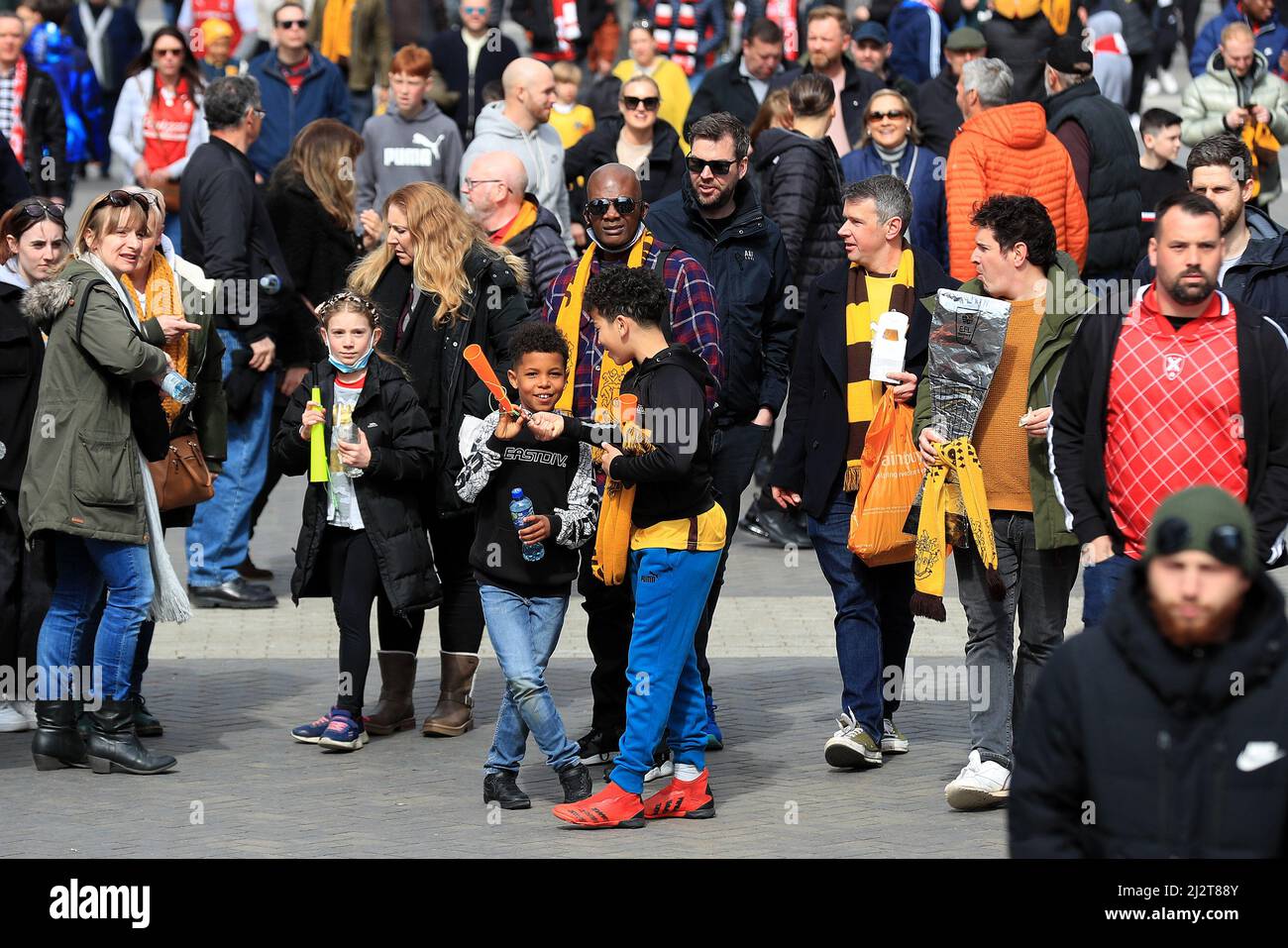Sutton United fans arrive at the stadium Stock Photo - Alamy