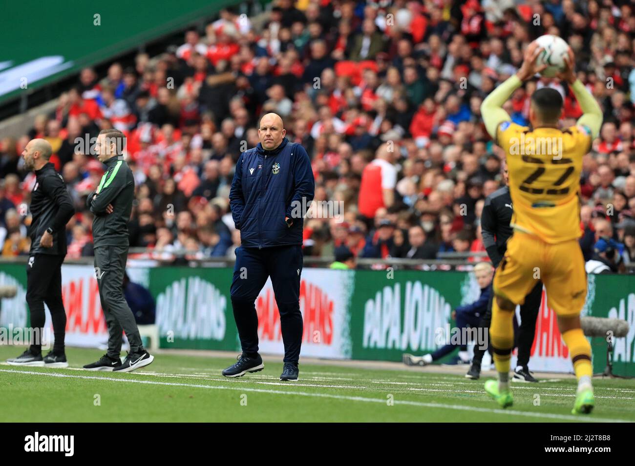 Matt Gray manager of Sutton United watching on Stock Photo - Alamy