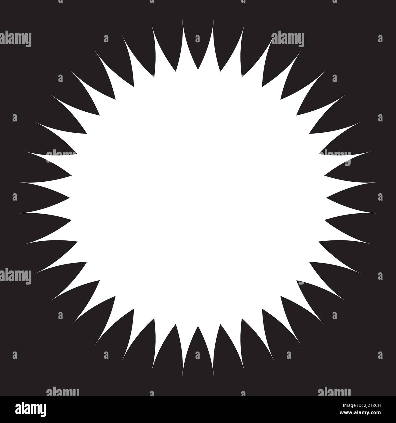 Price tag, label. Starburst, sunburst shape. Blank, empty price flash ...