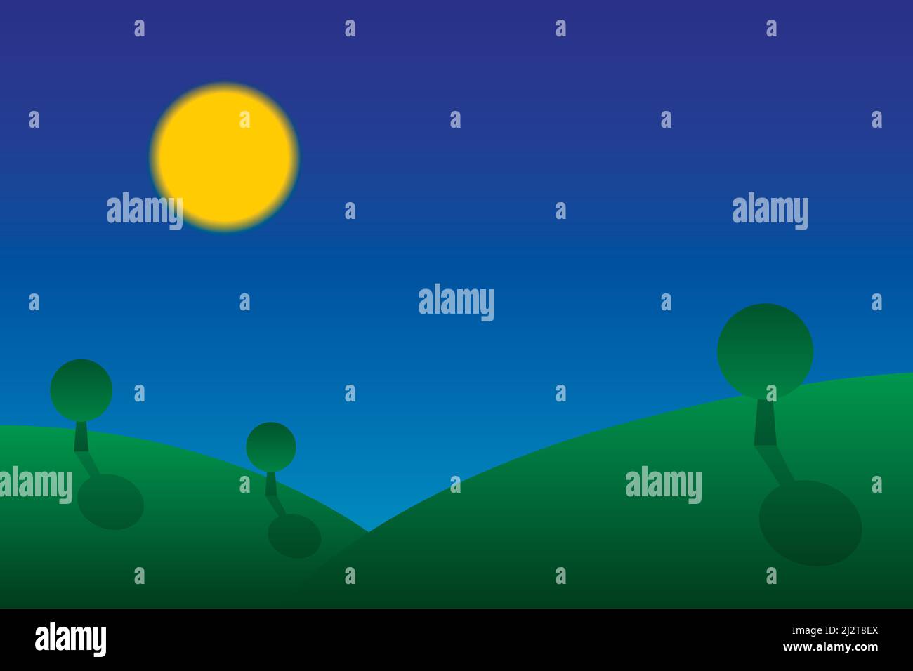 Landscape trees sky Stock Vector Images - Alamy