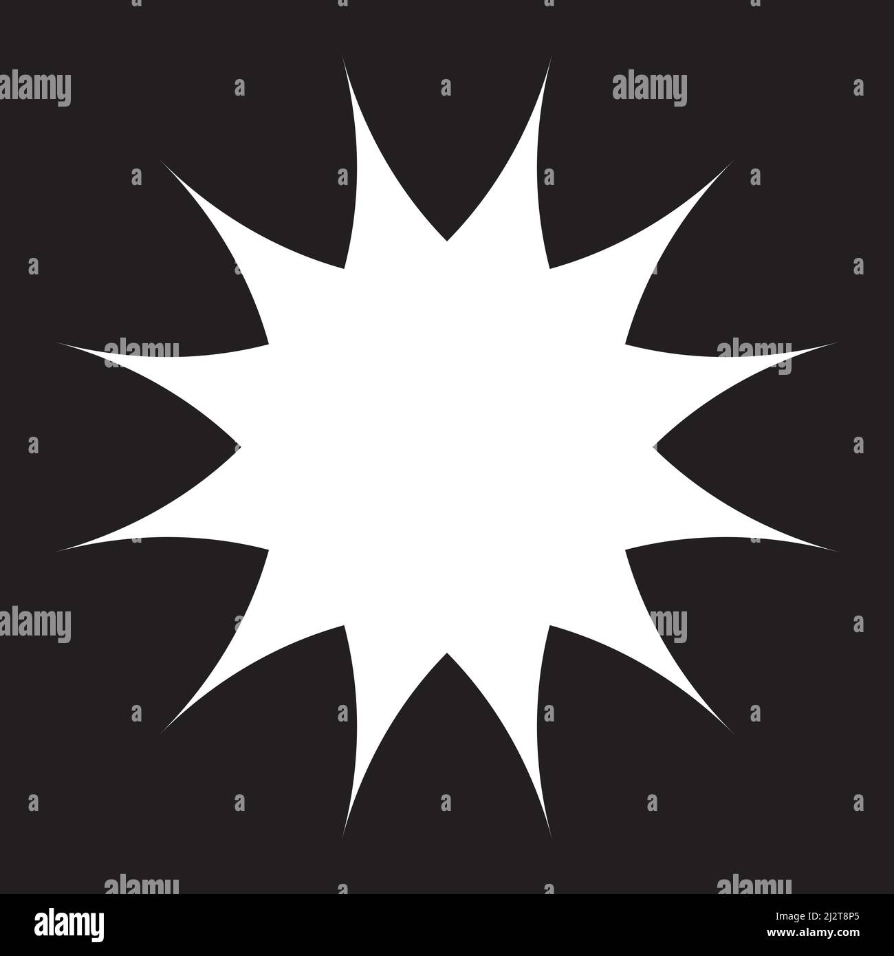 Price tag, label. Starburst, sunburst shape. Blank, empty price flash ...