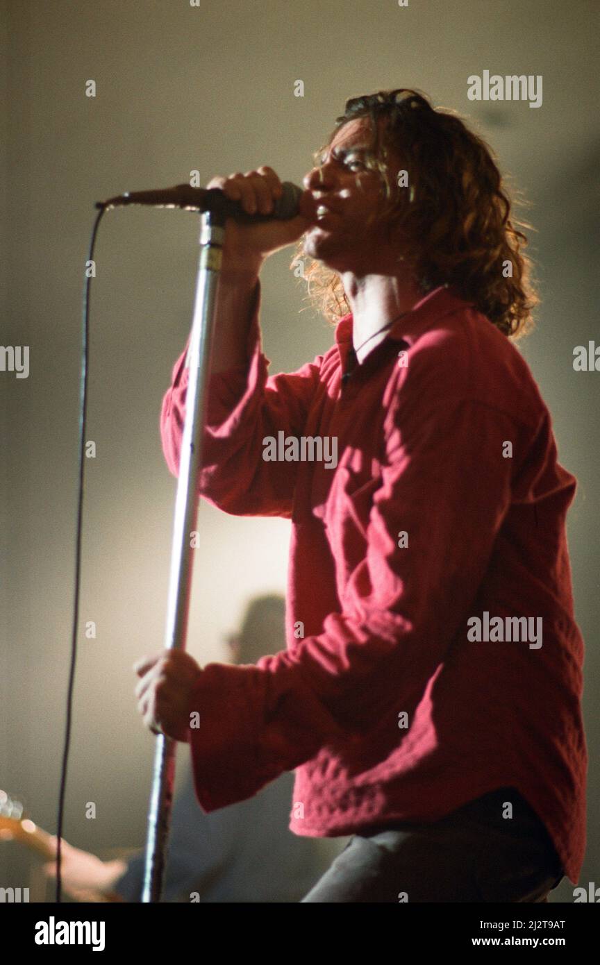 INXS performing at Cardiff University Students Union. Frontman Michael ...