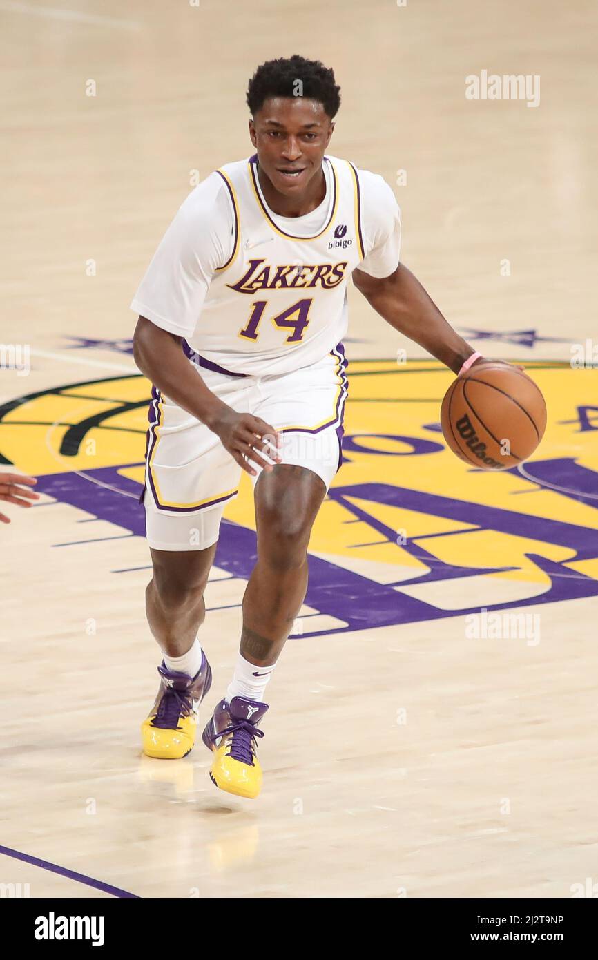 LOS ANGELES, CA - APRIL 03: Los Angeles Lakers forward Stanley Johnson ...