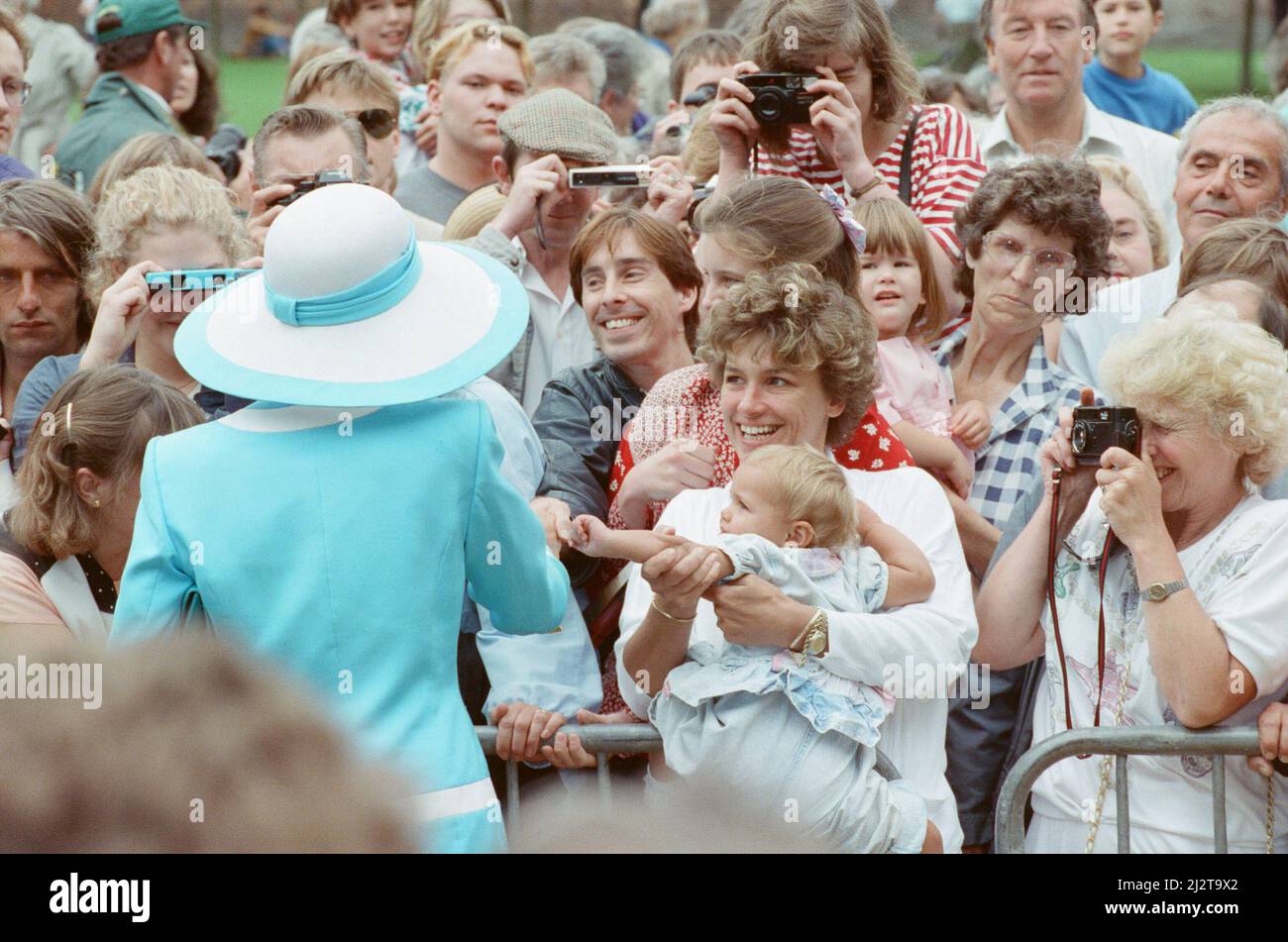 HRH The Princess of Wales, Princess Diana, visits Winchester Cathedral ...