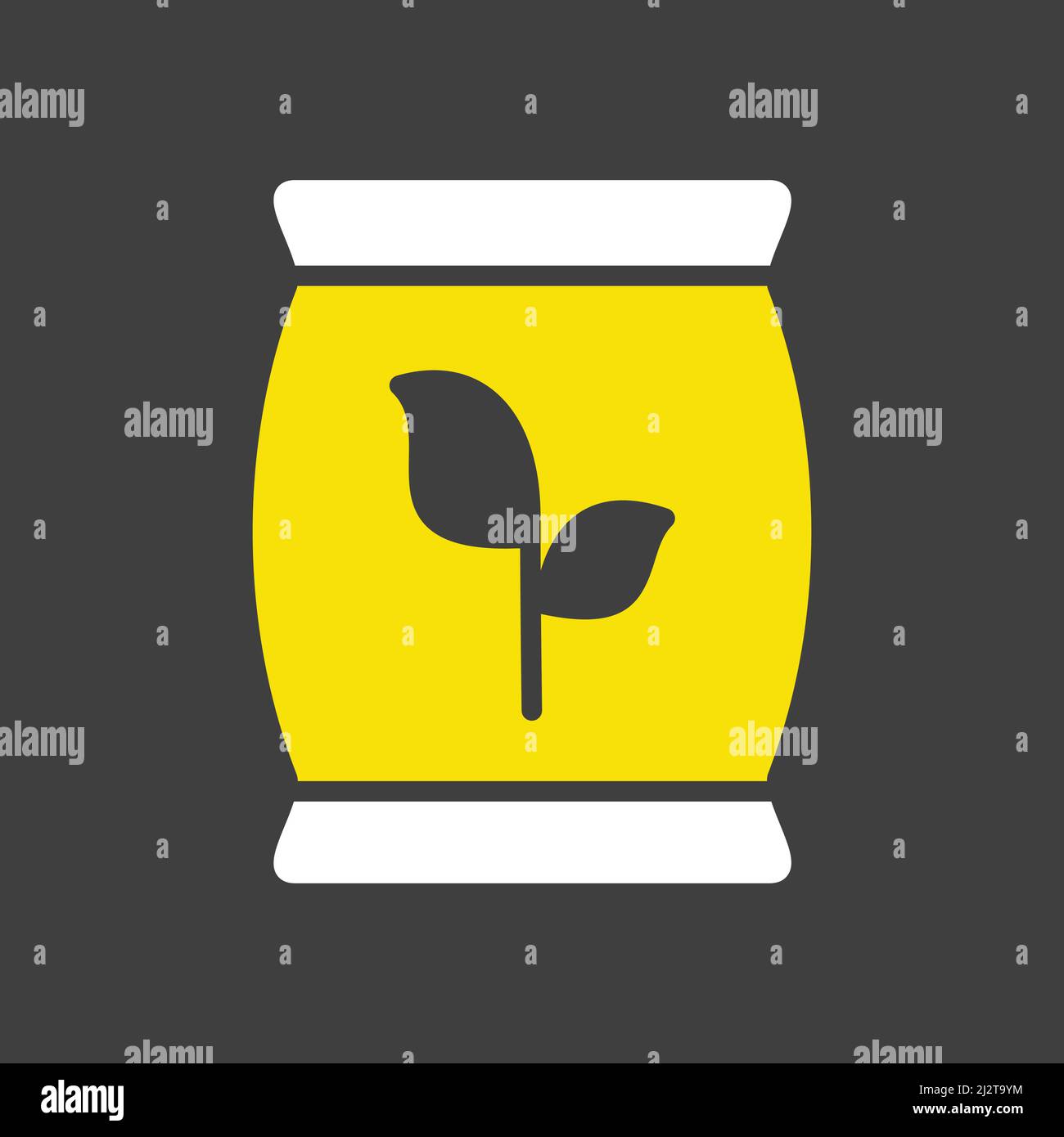 Fertilizer bag vector glyph icon. Graph symbol for agriculture, garden ...