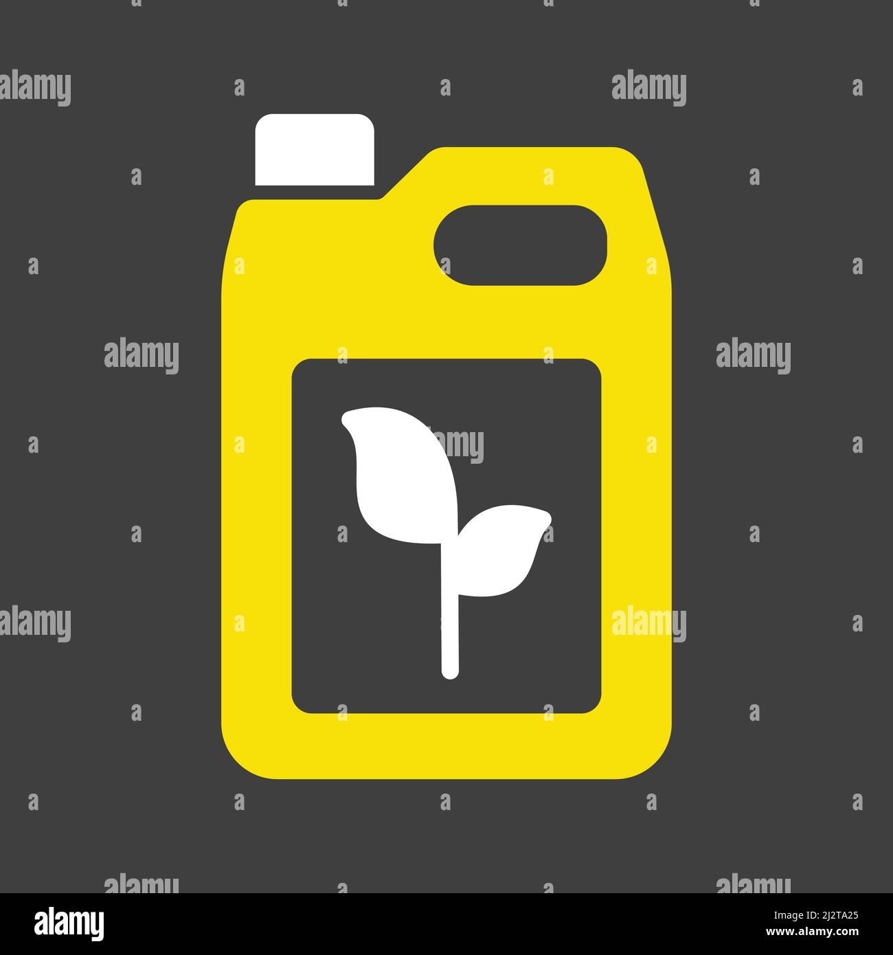 Canister of plant fertilizers isolated vector glyph icon. Chemical ...