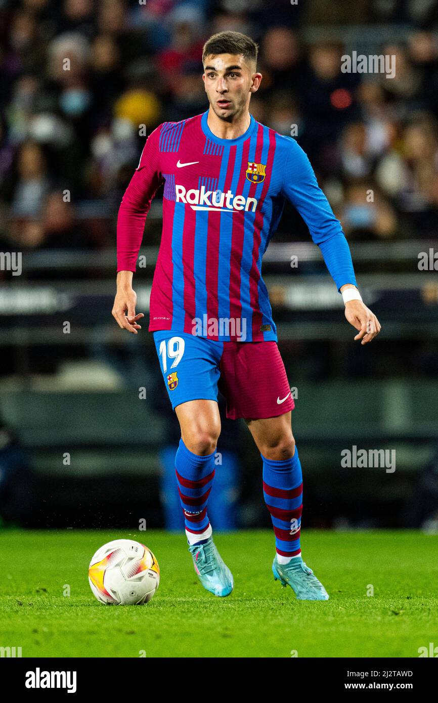 Barcelona, Spain. 3rd Apr, 2022. Ferran Torres (FC Barcelona) in action ...