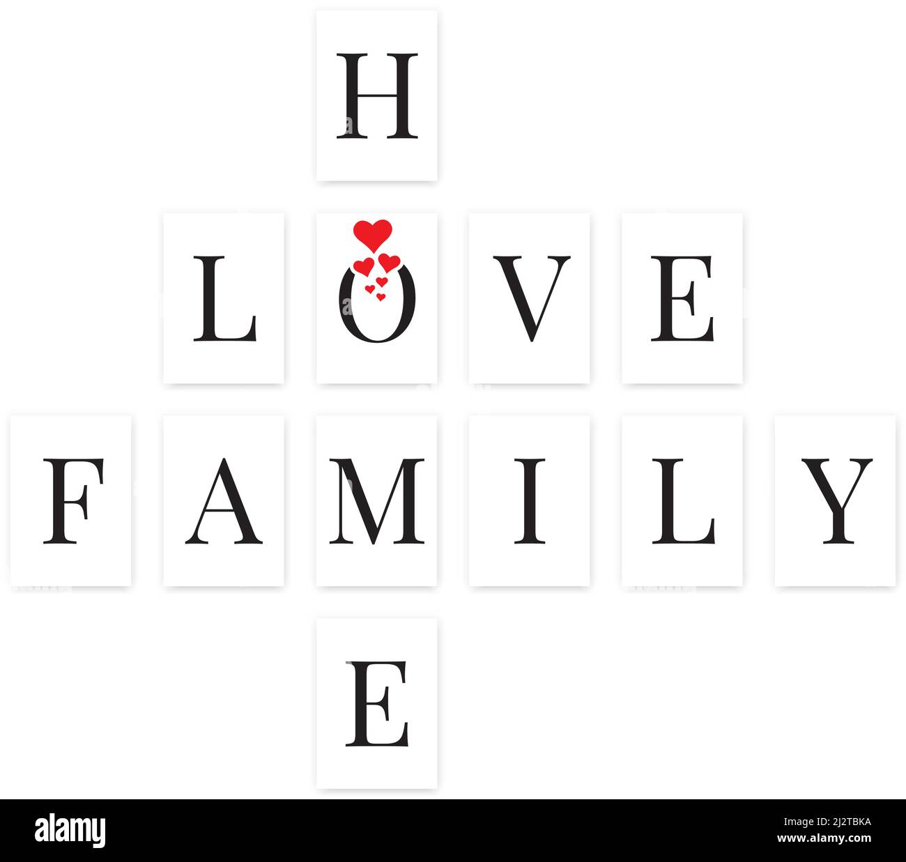 Love Family Word Art