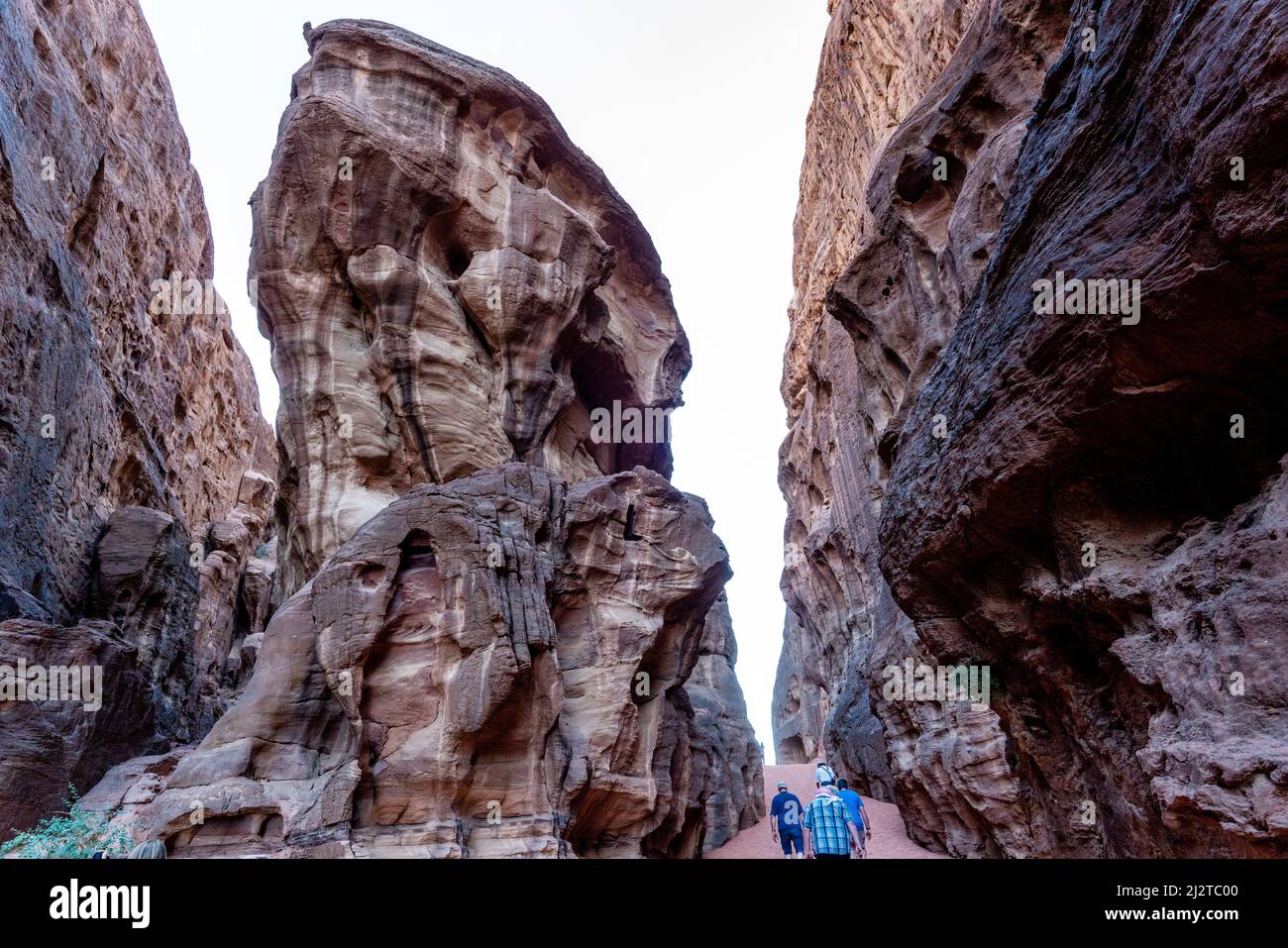 Wadi Rum Canyon Walk, Wadi Rum, Jordan, Asia Stock Photo - Alamy