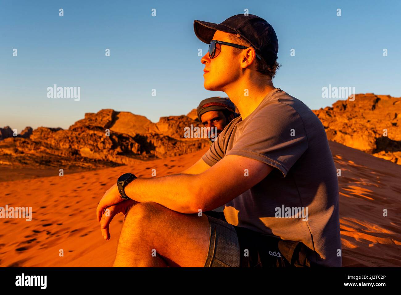 Red sand desert dunes sunset hi-res stock photography and images - Alamy