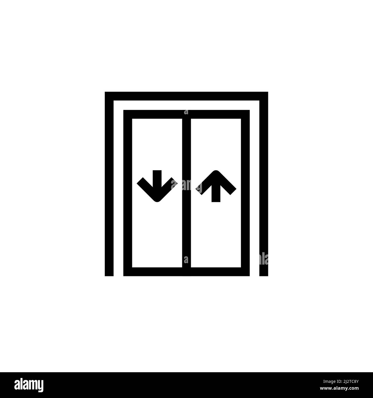 Elevator lift vector icon. Elevator sign entrance building office, lift ...