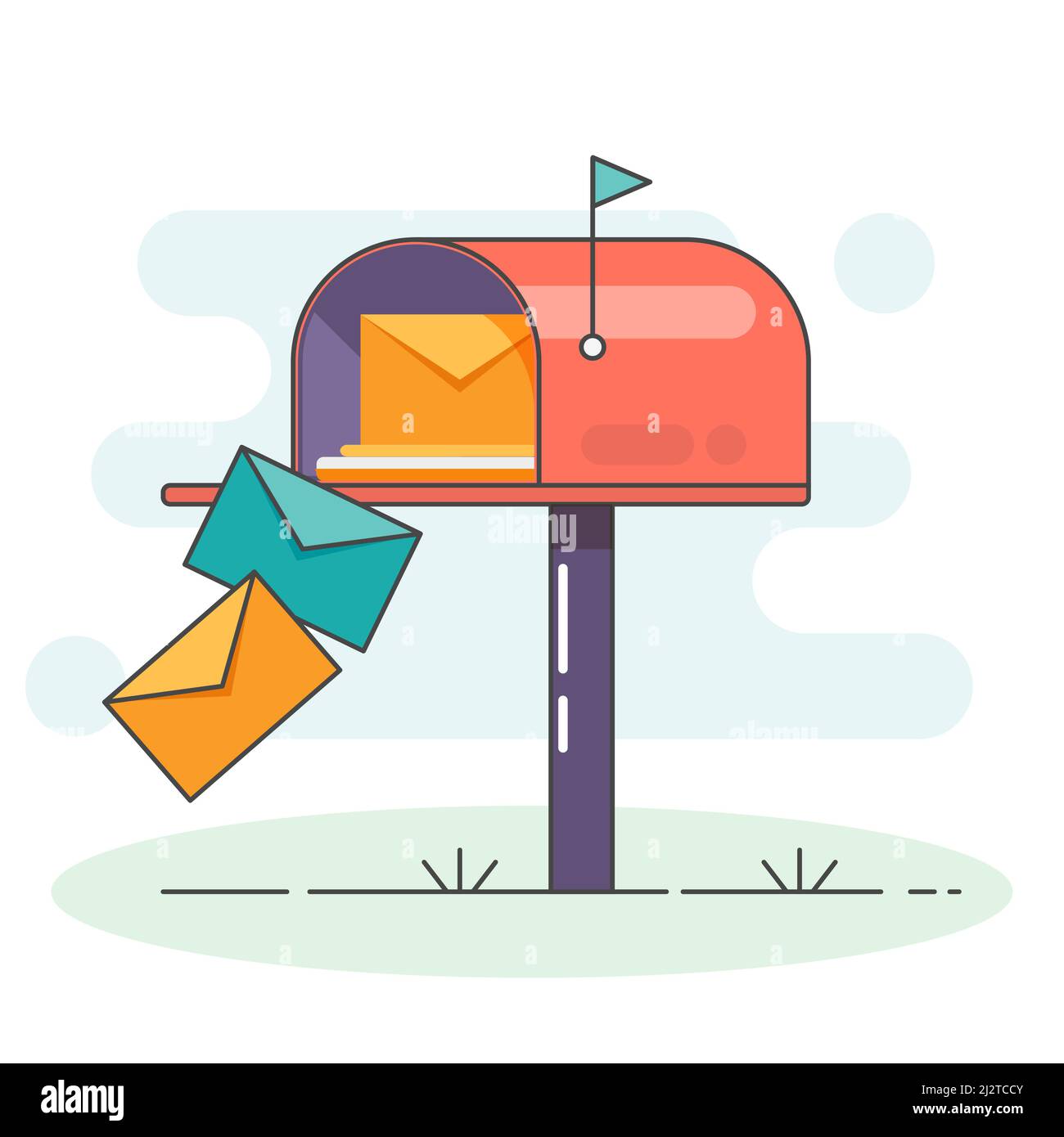 Open Mailbox Cartoon