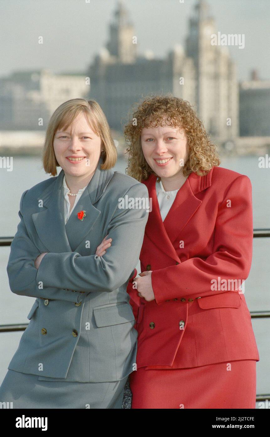 Angela Eagle (left) and her twin sister Maria, pictured in Liverpool ...