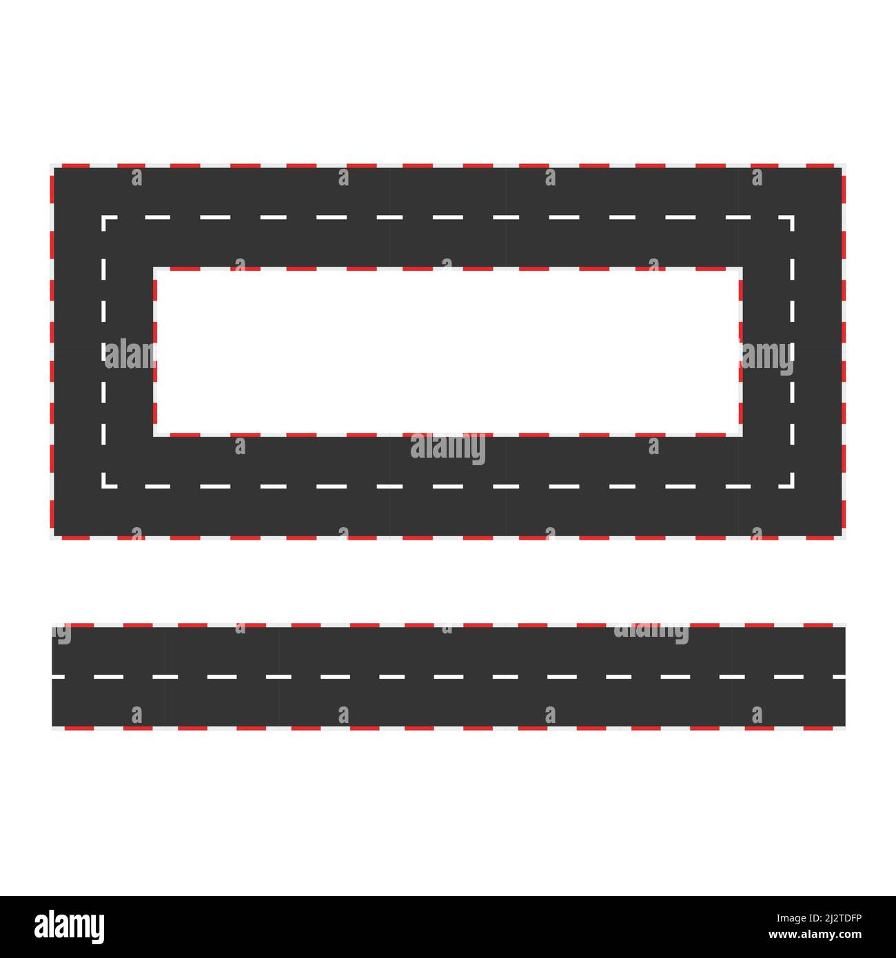 Rally line track road border karting. Race lane formula marking circuit ...