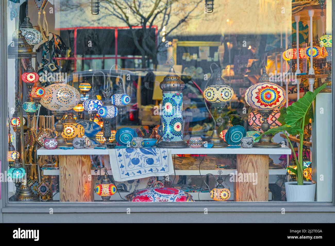 Lamps , window display, Mawlana Boutique, Granville Island, Vancouver ...