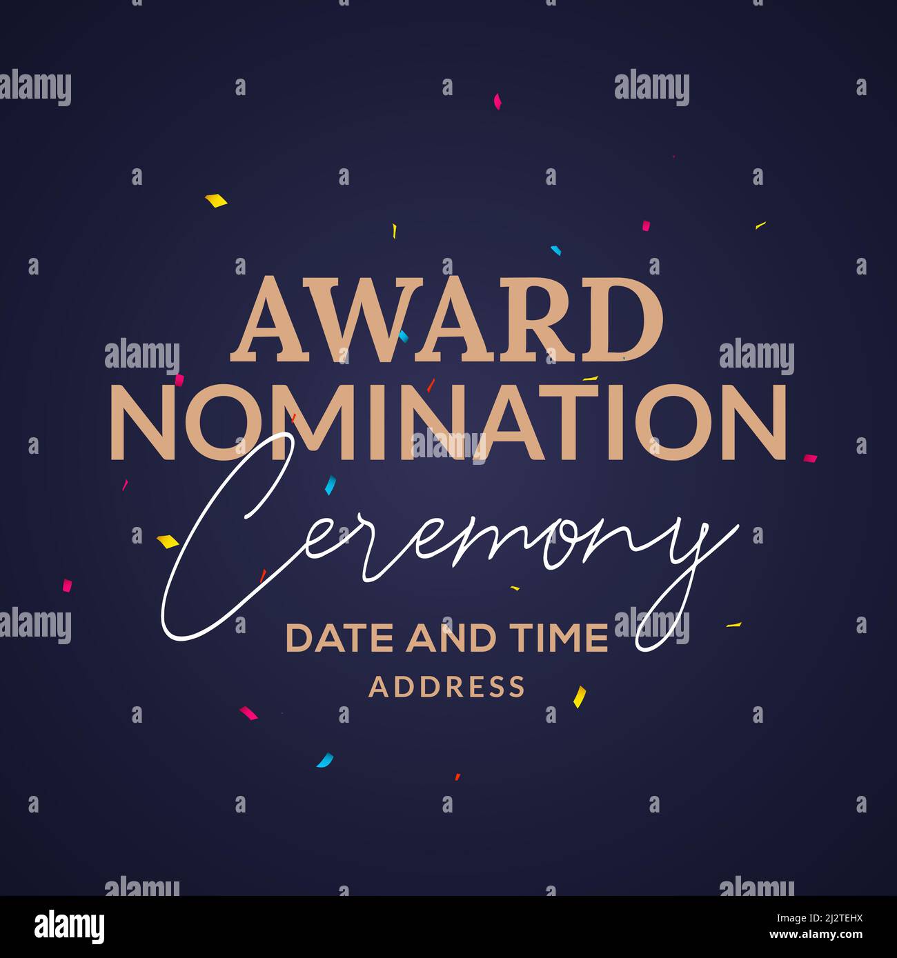 Award nomination background golden film movie vector logo ceremony ...