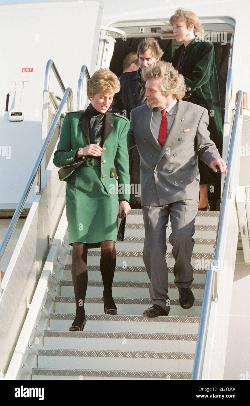 HRH The Princess of Wales, Princess Diana, with Virgin Atlantic CEO ...