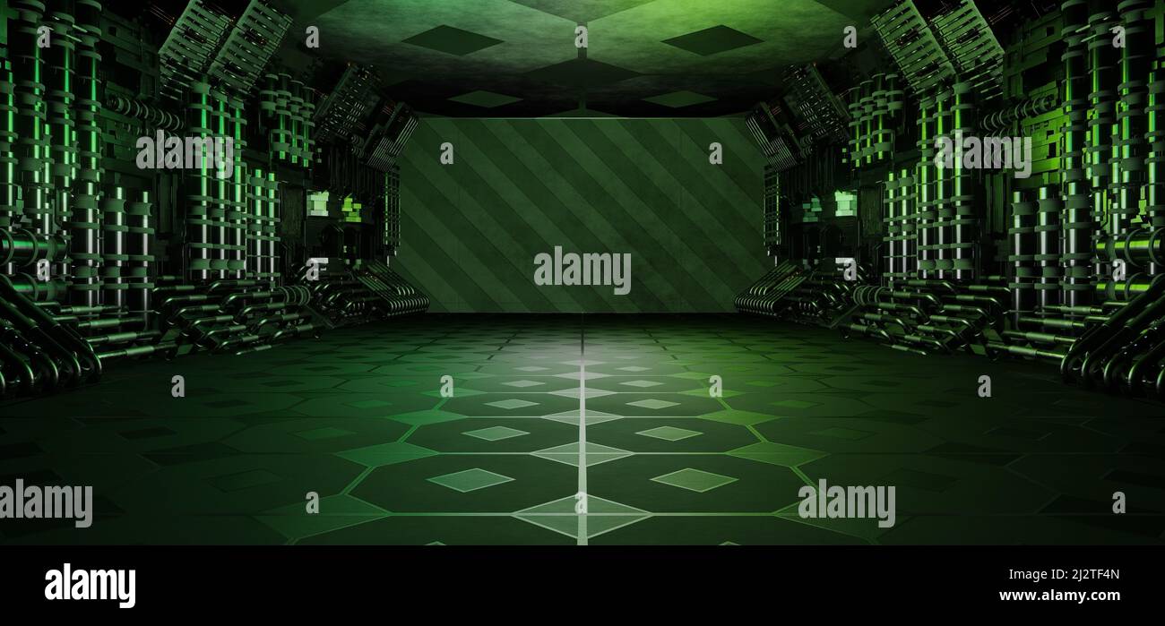 Modern Futuristic CyberSteampunk Cyber Hall Studio Cyber Future Stage ...