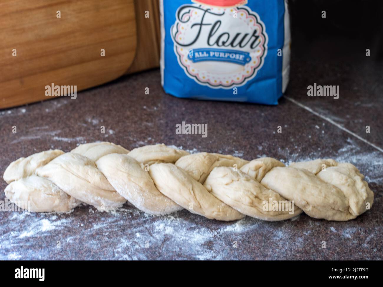 Braided dough will rise and bake into a delicious loaf of Challah bread ...