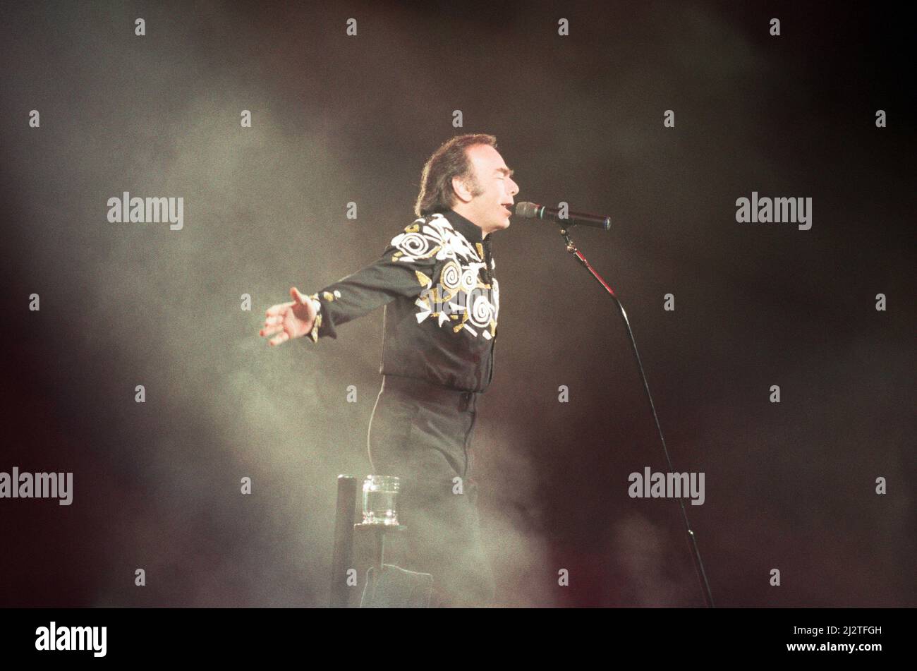 Singer Neil Diamond, pictured in concert at the Birmingham NEC. 7th ...