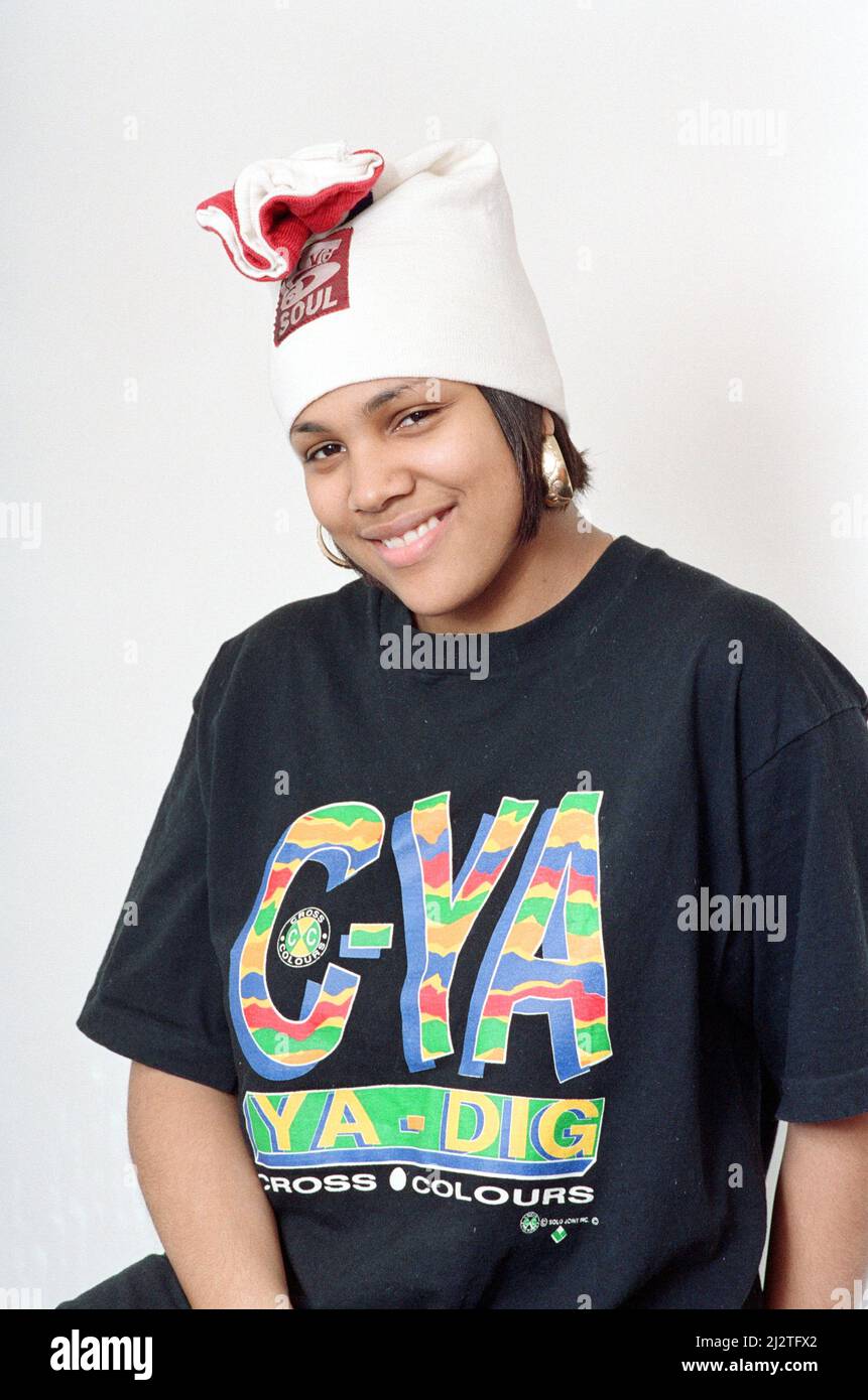 English rapper Monie Love. 16th March 1993 Stock Photo - Alamy