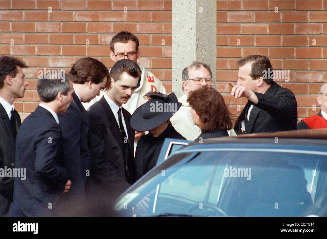 The funeral of James Bulger, Sacred Heart Church, Kirkby. Denise Bulger ...