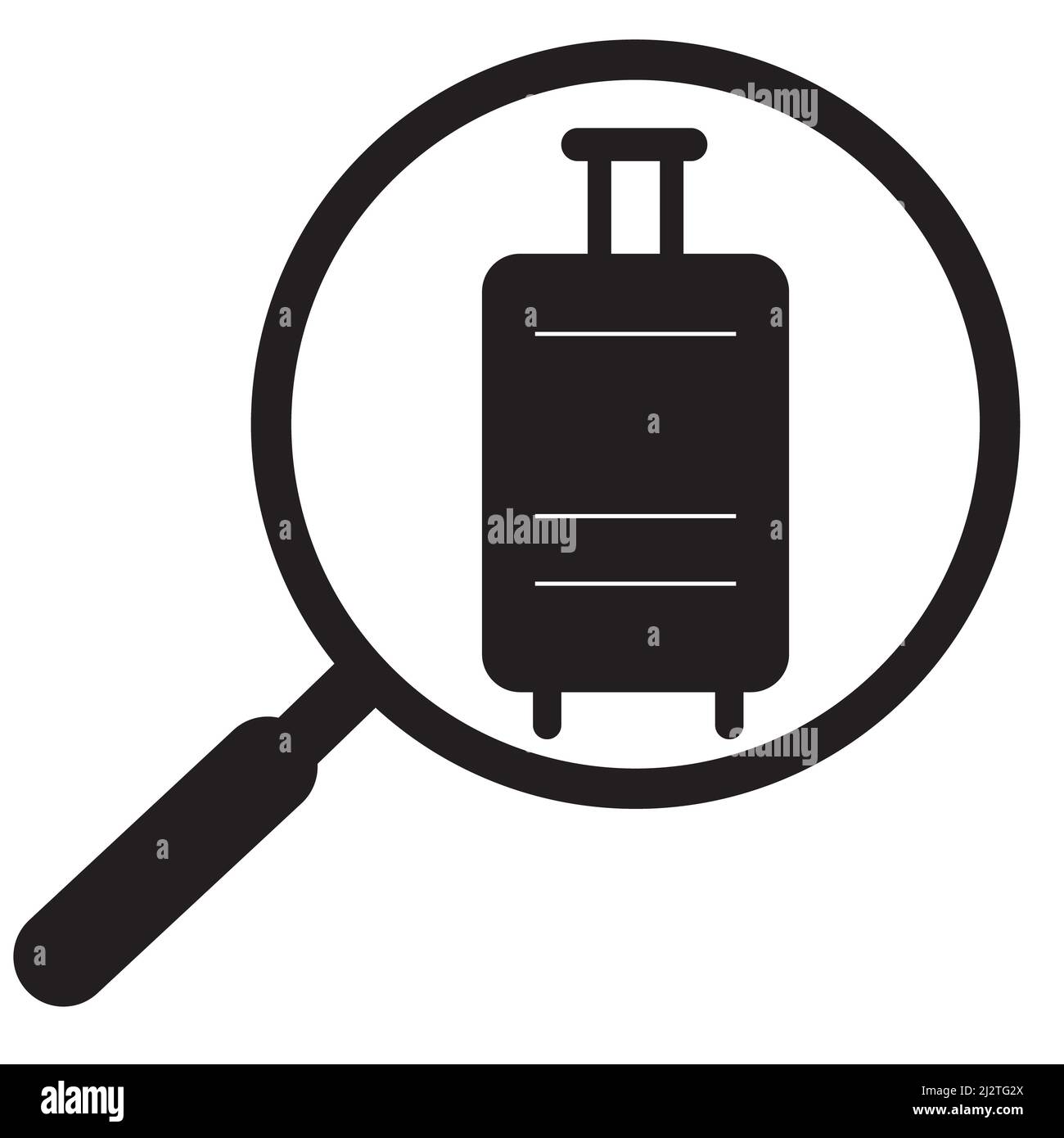 find luggage icon on white background. baggage sign. flat style Stock ...