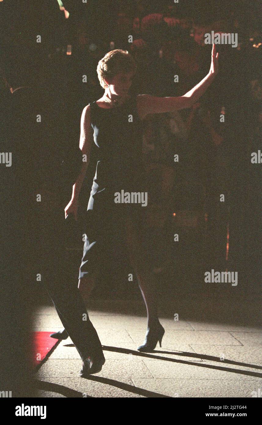 HRH The Princess of Wales, Princess Diana, arrives at the new Warner ...