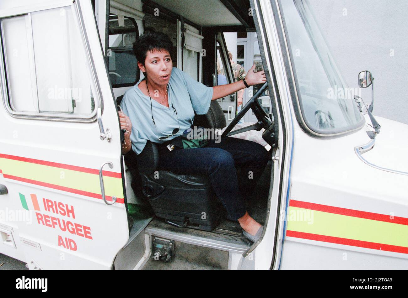 Sally Becker, British Aid Worker pictured August 1993. Returns to ...