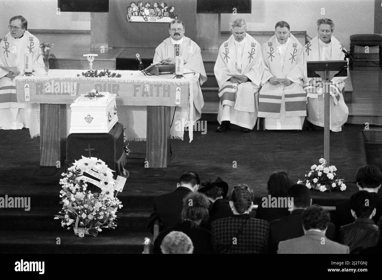 The funeral of James Bulger, Sacred Heart Church, Kirkby. 1st March ...
