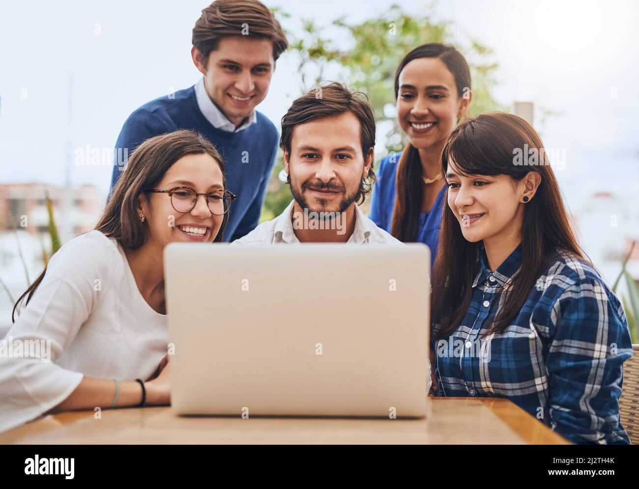 Can everyone see the screen. Shot of a group of young creative ...