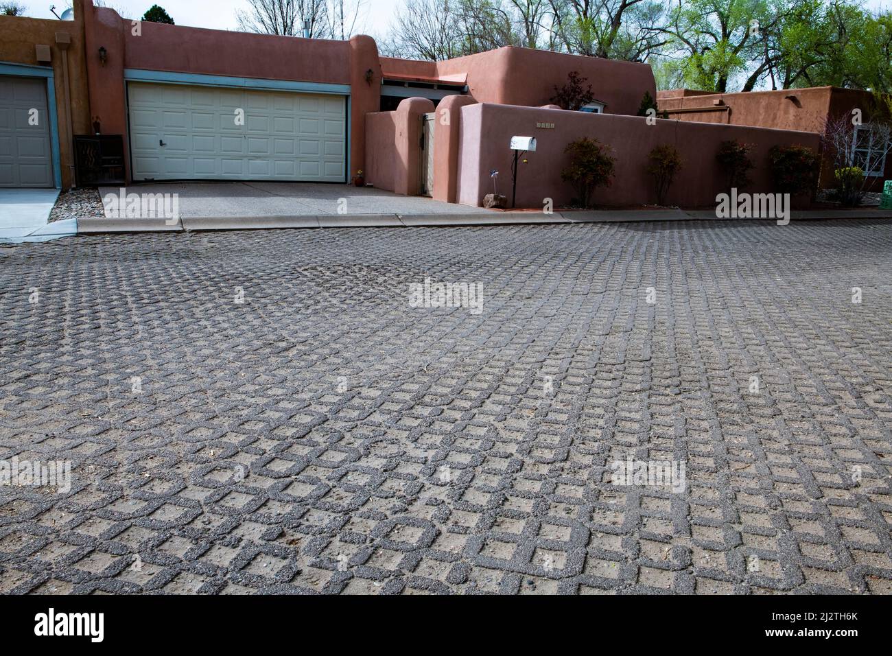 Permeable pavement on a residential city street allows stormwater ...