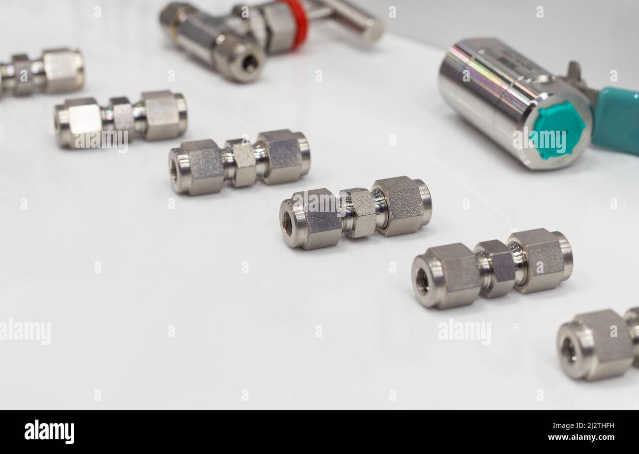 Industrial metal pipe connectors, adapters ; engineering backgound ...