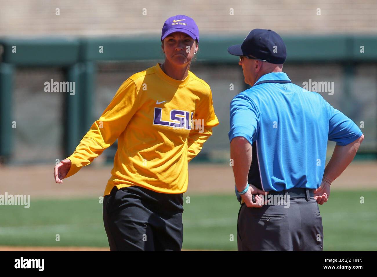 Baton Rouge, LA, USA. 3rd Apr, 2022. LSU Head Coach Beth Torina ...