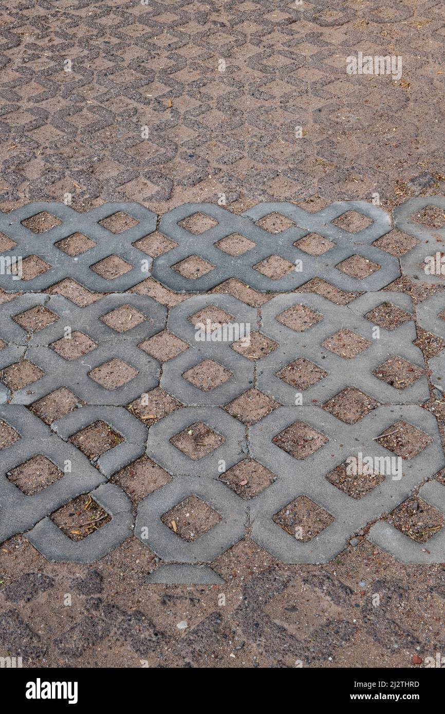 Permeable pavement on a residential city street allows stormwater ...