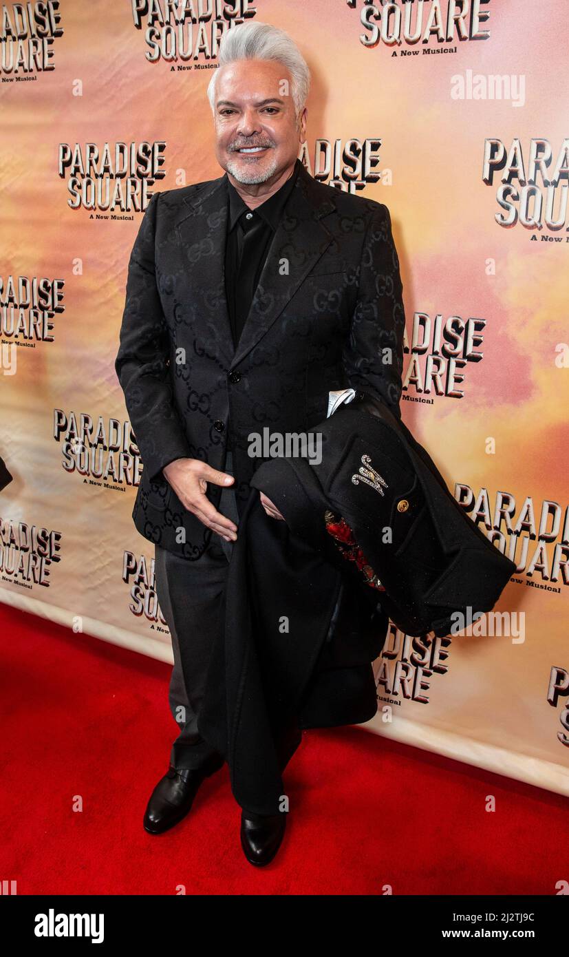 New York, NY - April 3, 2022: Henry Munoz attends opening night for ...