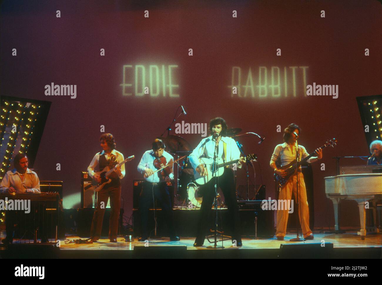 Eddie Rabbit Live in concert, performing in 1978 Credit: Jeffrey Mayer ...