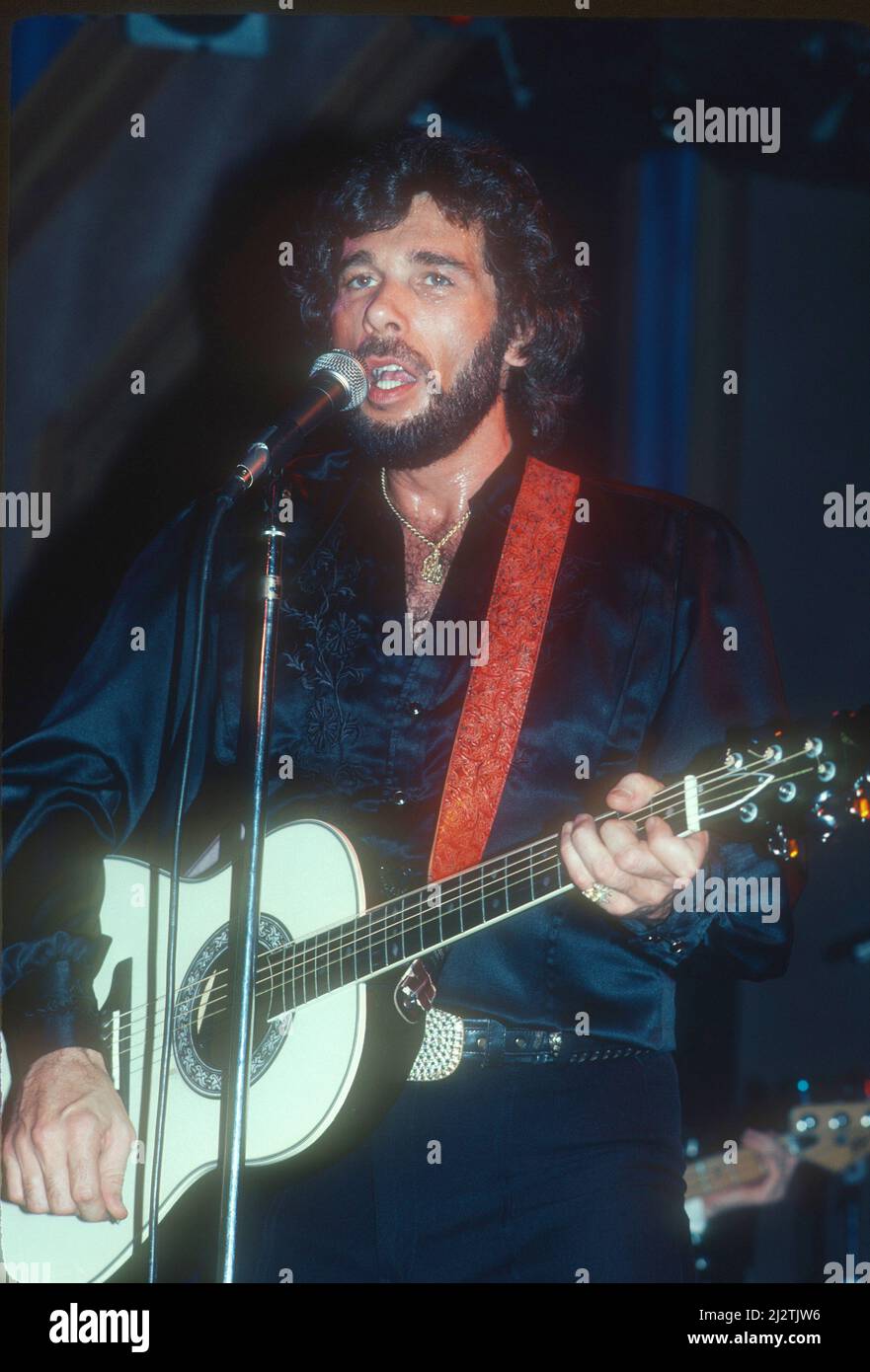Eddie Rabbit Live in concert, performing circa 1980 Credit: Jeffrey ...