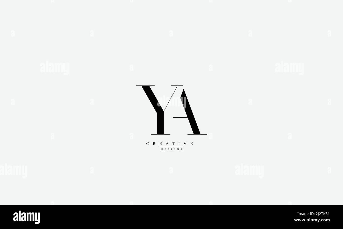 Alphabet letters Initials Monogram logo YA AY Y A Stock Vector Image ...