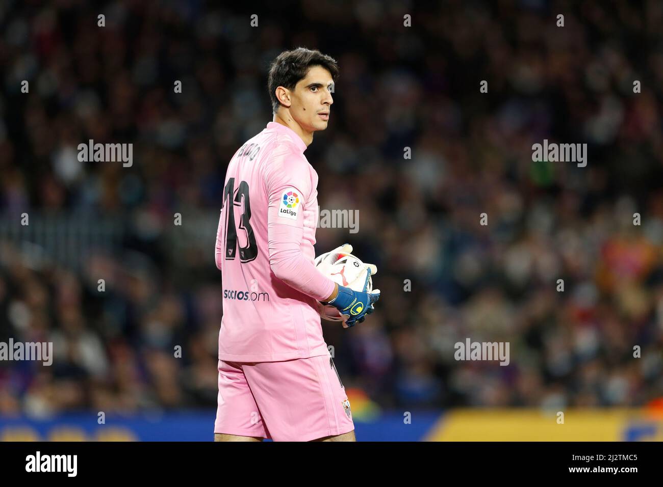 Barcelona, Spain. 3rd Apr, 2022. Bono (Sevilla) Football/Soccer ...
