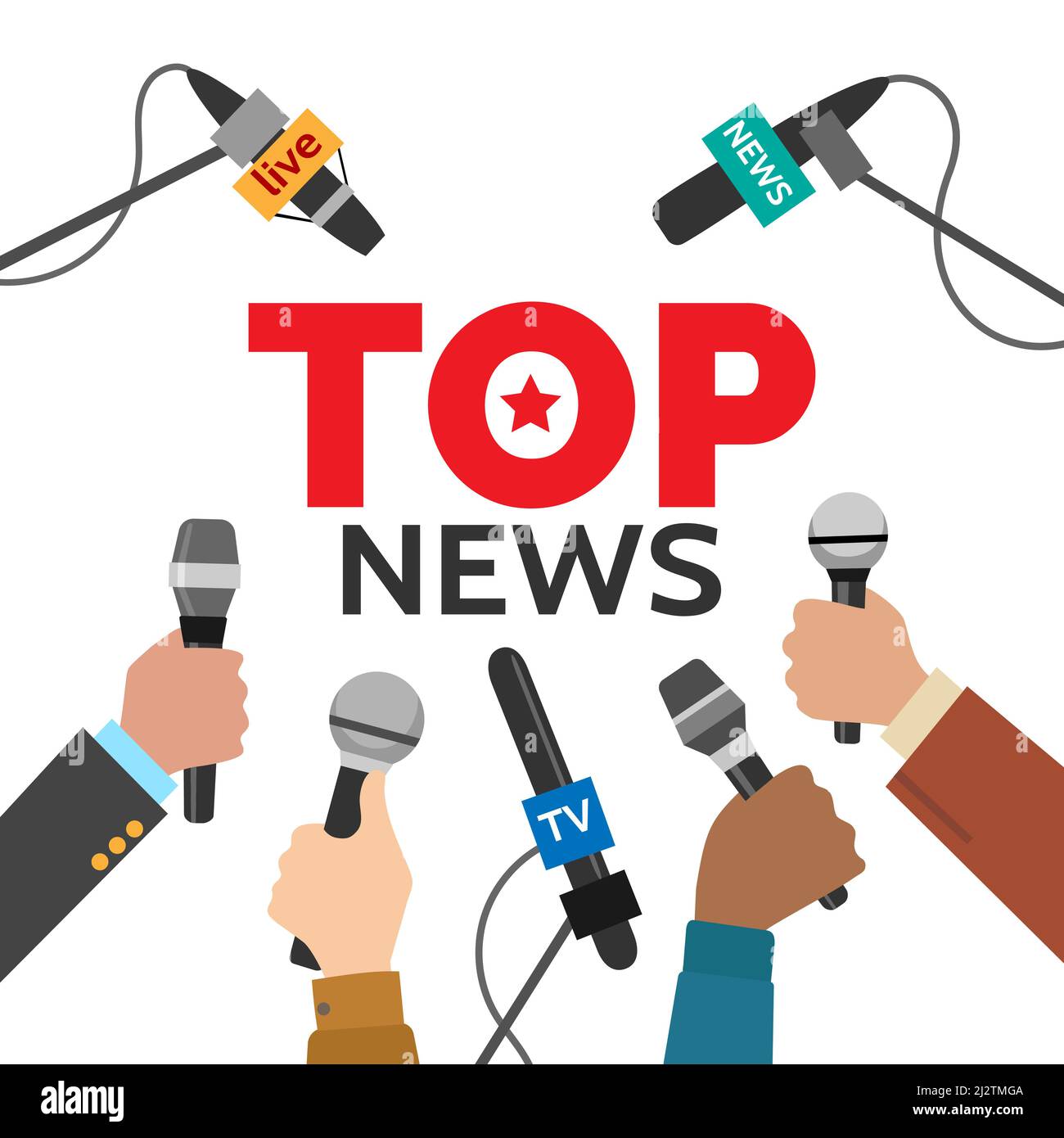 Press conference illustration Stock Vector Images - Alamy