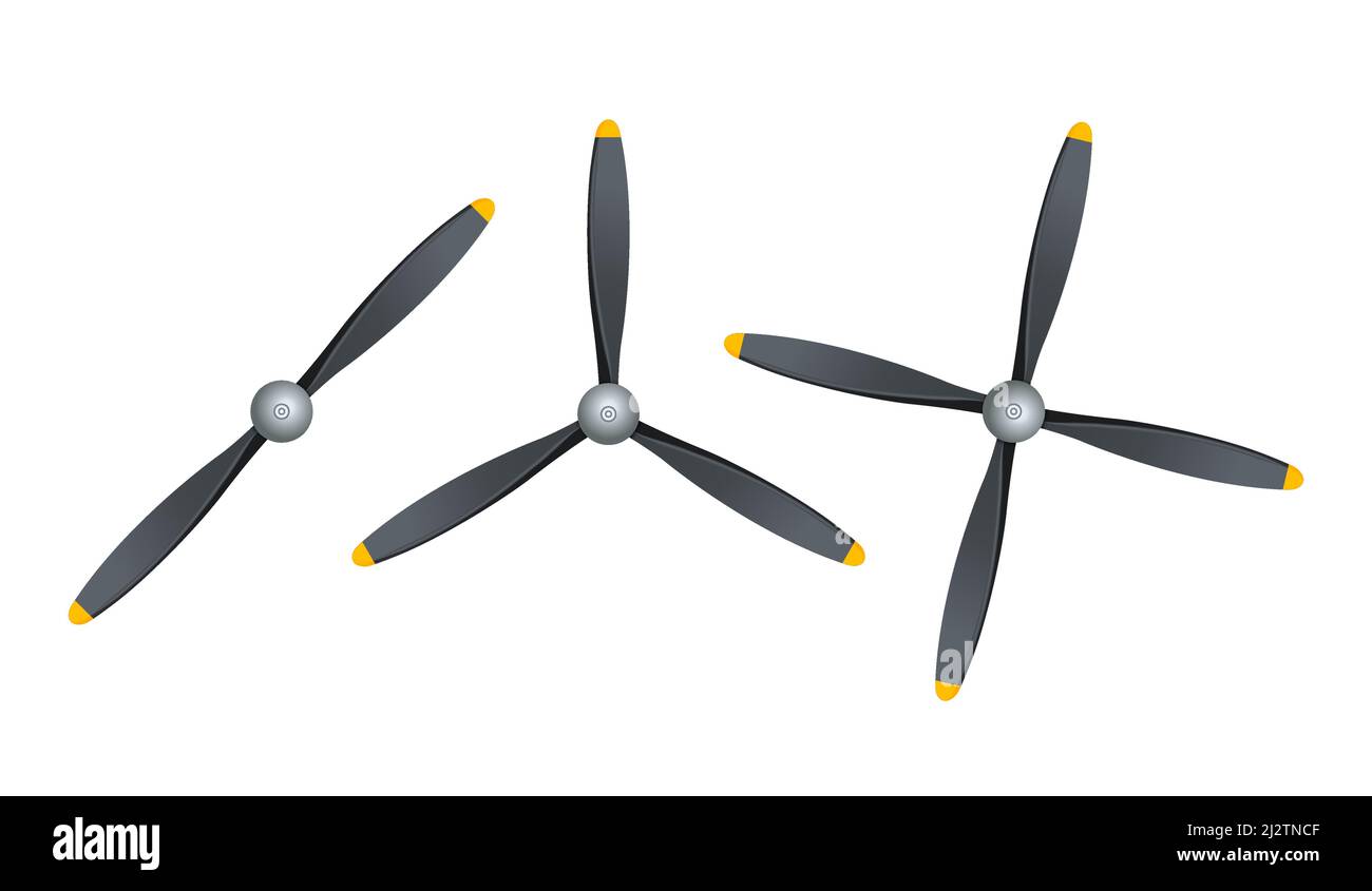 Plane blade propeller, vector airplane wood engine logo icon. Aircraft ...