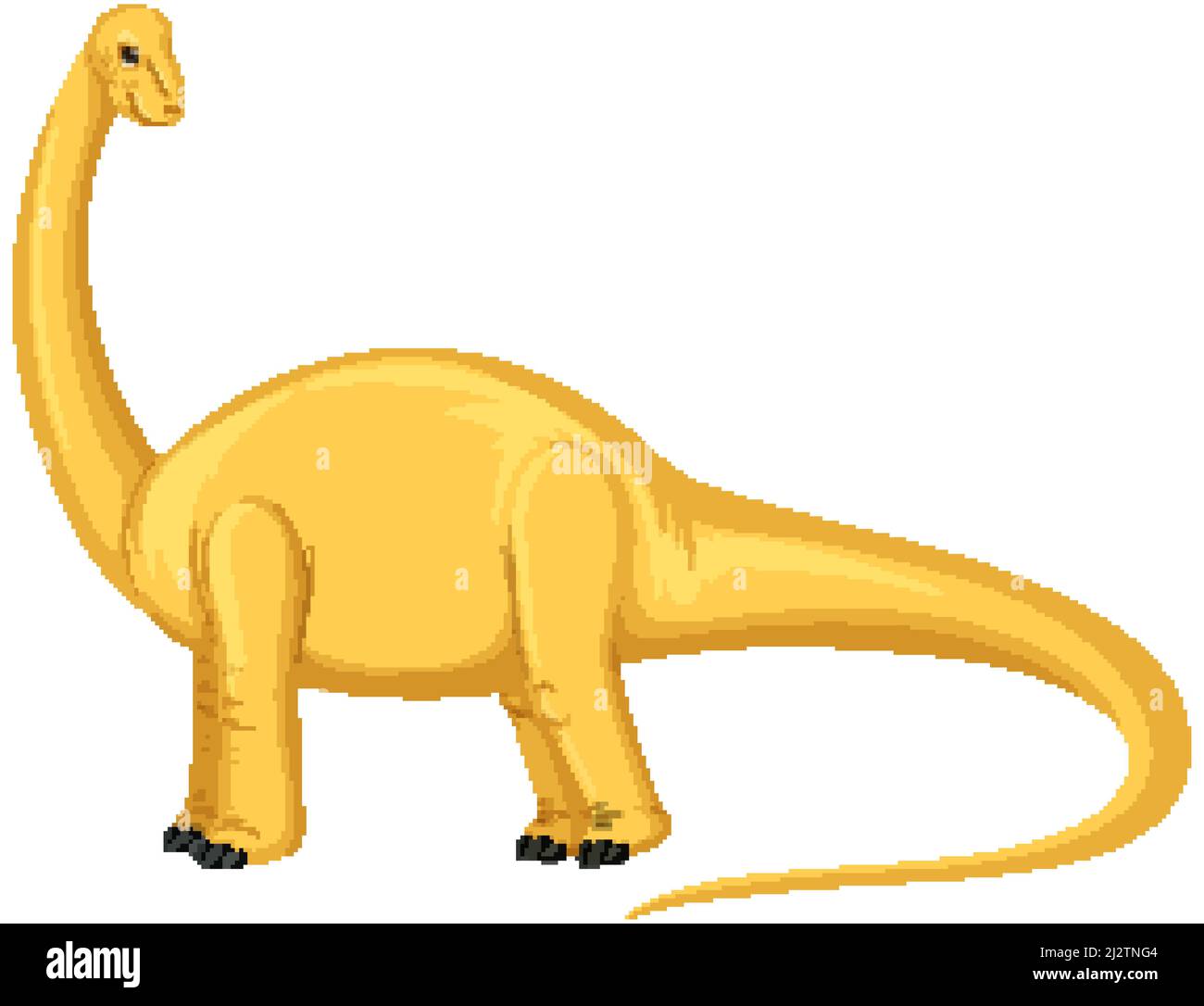 A dinosaur brontosaurus on white background illustration Stock Vector ...